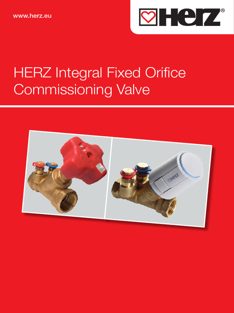 HERZ Integral Fixed Orifice Valve Guide | PDF | Switch | Flow Measurement