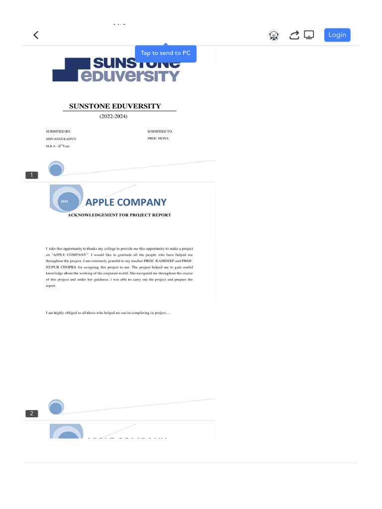 Apple - Inc Report File Shivangi Rajput | PDF