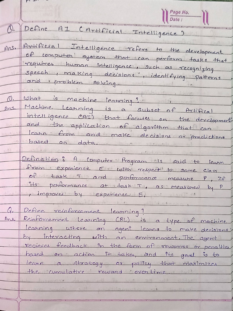 Aiml Notes New | PDF