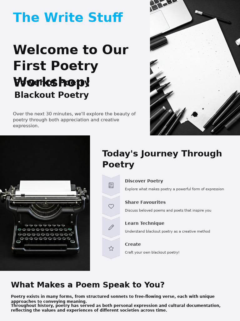 The Write Stuff - Poetry - Blackout Poetry | PDF | Poetry