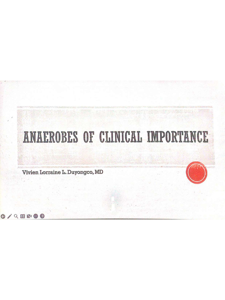 Mb03.4 Anaerobes of Clinical Importance (Part 2) (10th August 2023) | PDF