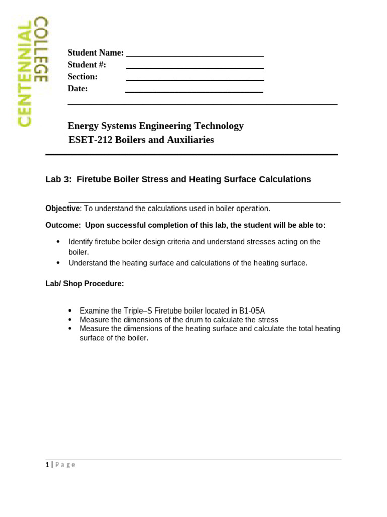 ESET 212 - Lab 3 Lab Sheet | PDF | Area | Mechanical Engineering