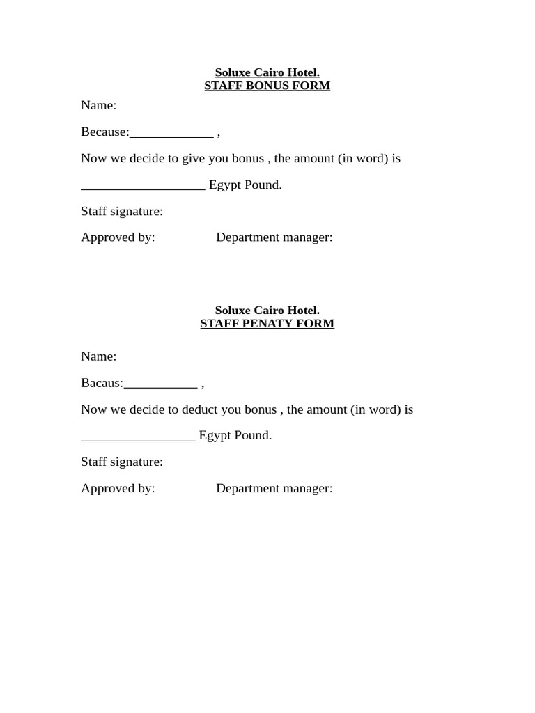 Bonus and Penalty | PDF