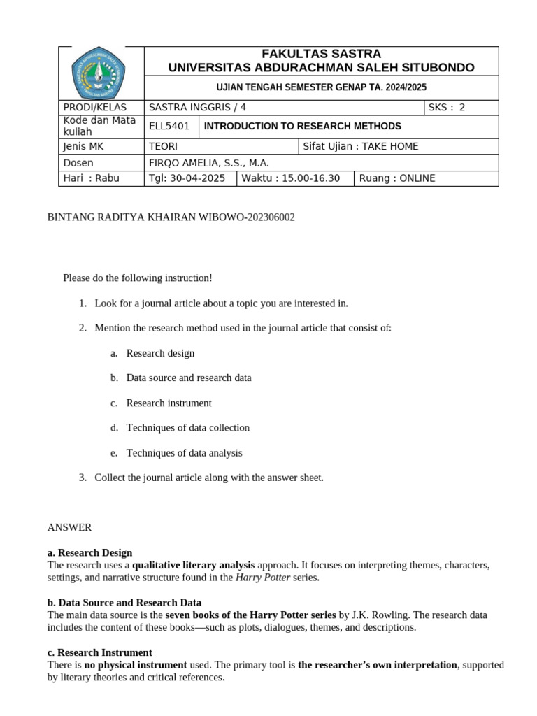 Bintang Raditya Khairan W | PDF | Harry Potter | J. K. Rowling