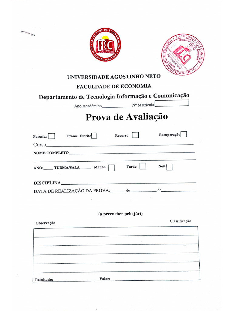 Folha de Prova | PDF