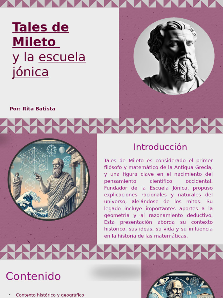 Tales de Mileto: Pionero del Pensamiento Científico | PDF | Triángulo
