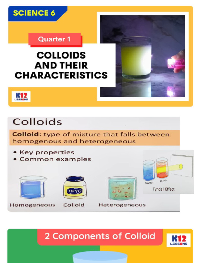 Science 6 q1 Week 5 - Colloids | PDF