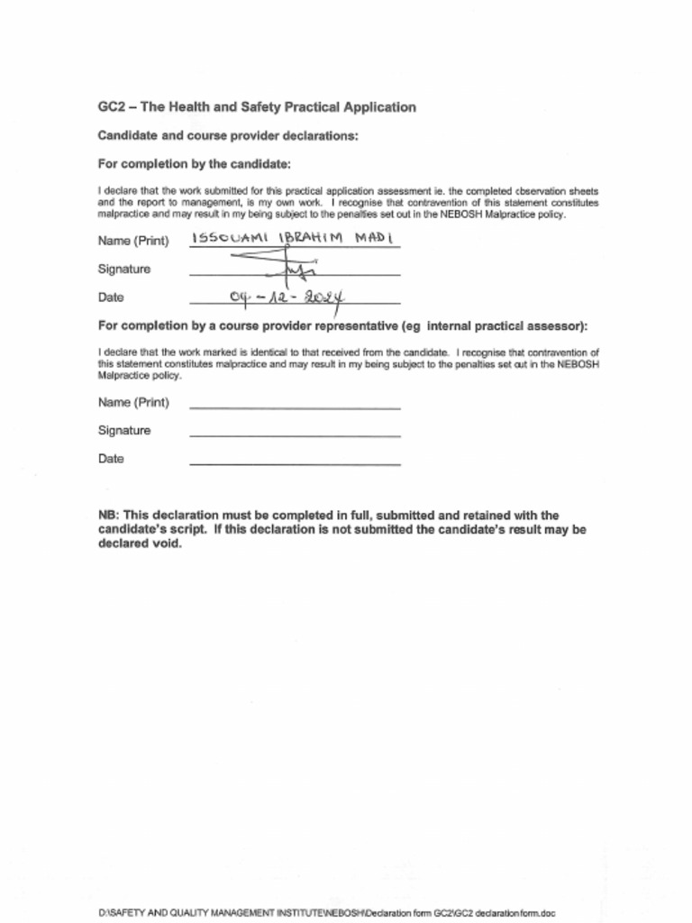 Declaration IG2 | PDF