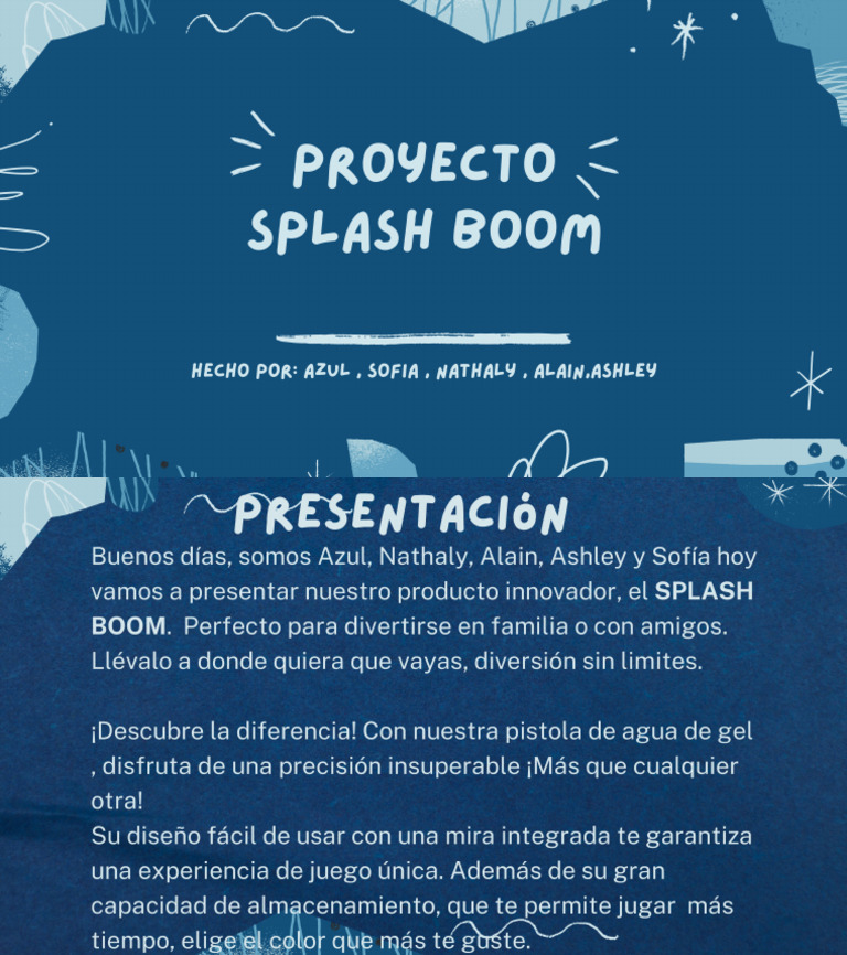 Proyecto Splash Boom | PDF