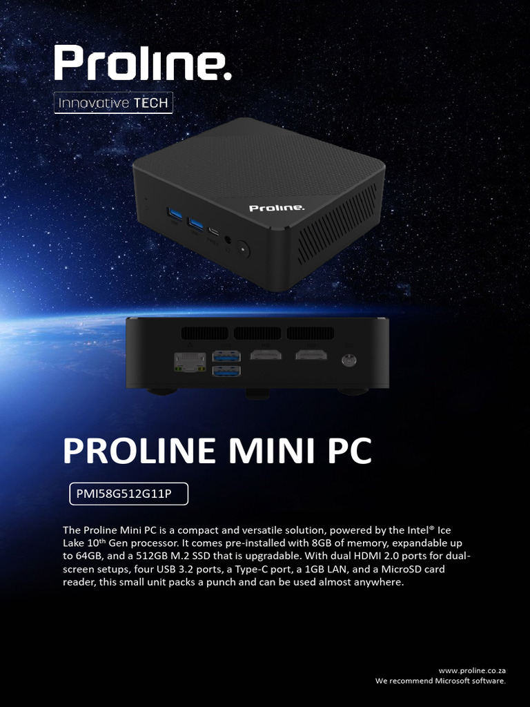 Pmi58g512g11p Nuc - Spec Sheet | PDF | Personal Computers | Usb