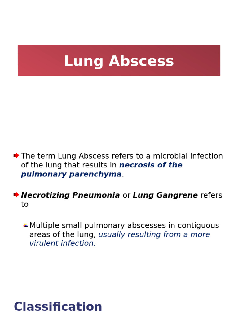 Understanding Lung Abscesses: Causes & Treatment | PDF | Lung Cancer ...