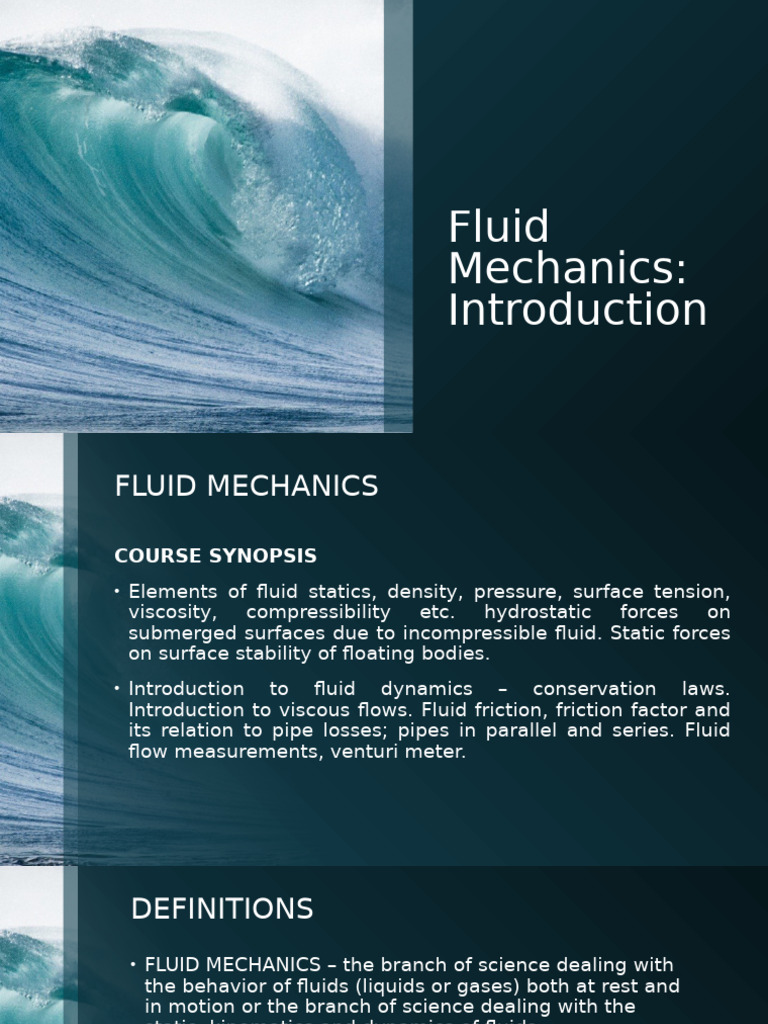 Introduction To Fluid Mechanics | PDF | Viscosity | Fluid Mechanics