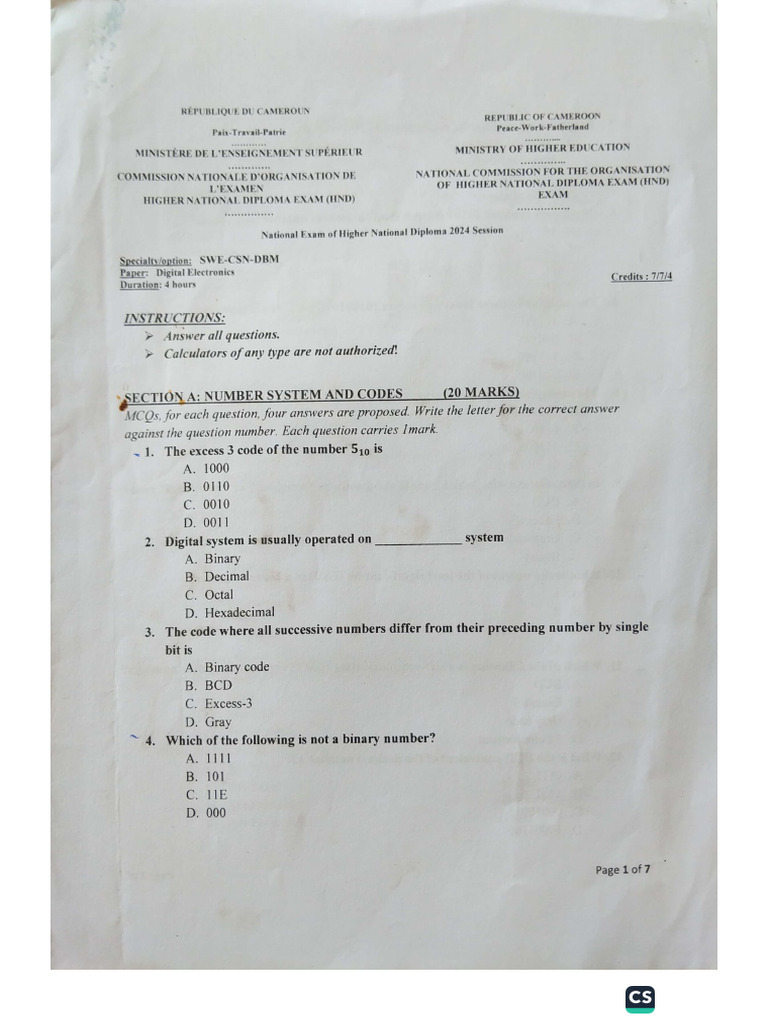 HND 2024 Digital Electronics | PDF