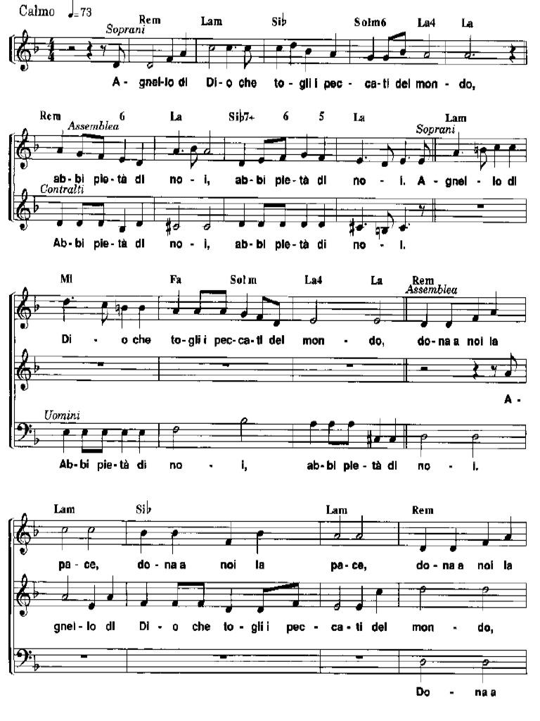 Antonio Parisi - Celebriamo in Spirito e Verità - Agnello Di Dio | PDF