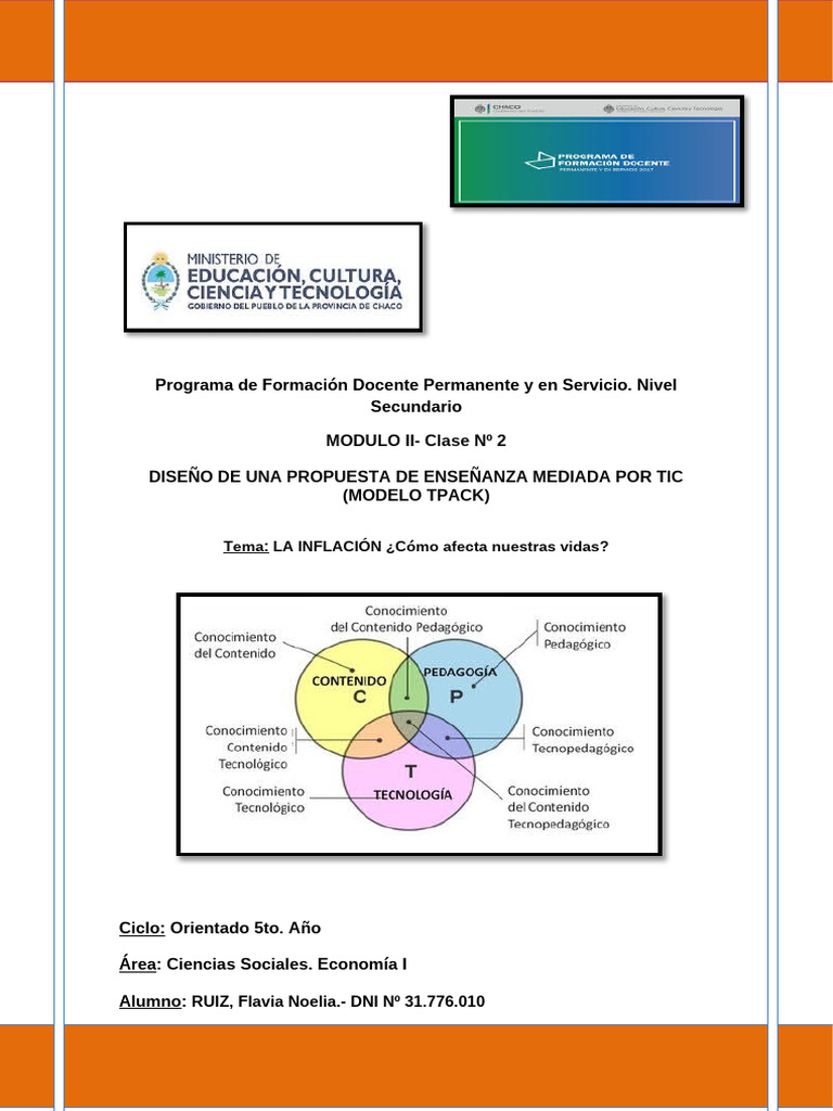 RUIZ Flavia Noelia - Mod II - Clase2 Act 1 | PDF | Maestros | Inflación