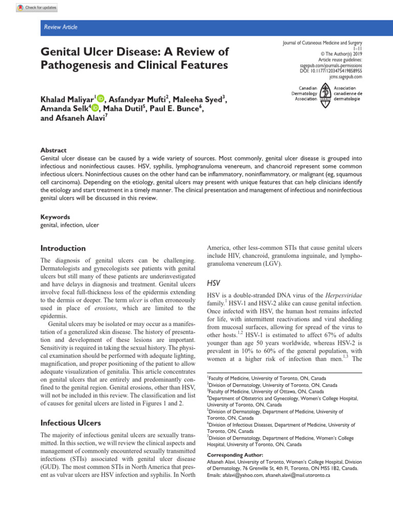 Genital Ulcer Disease Overview | PDF | Sexually Transmitted Infection ...