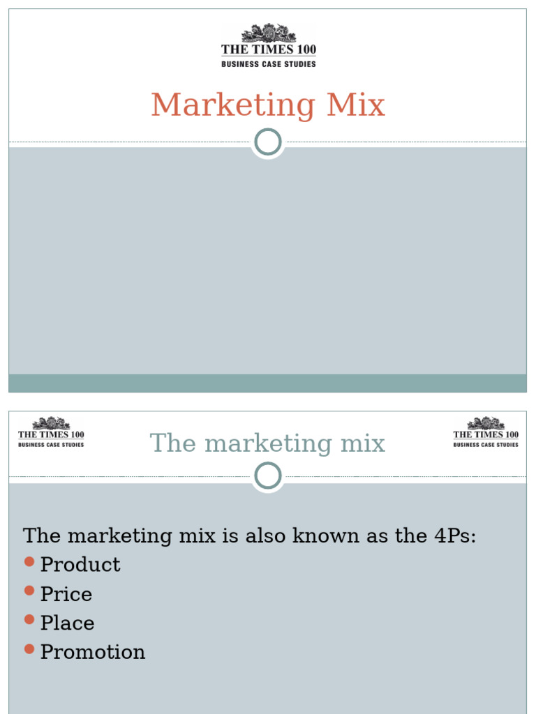 Marketing Promotional Mix Times 100 | PDF | Pricing | Marketing