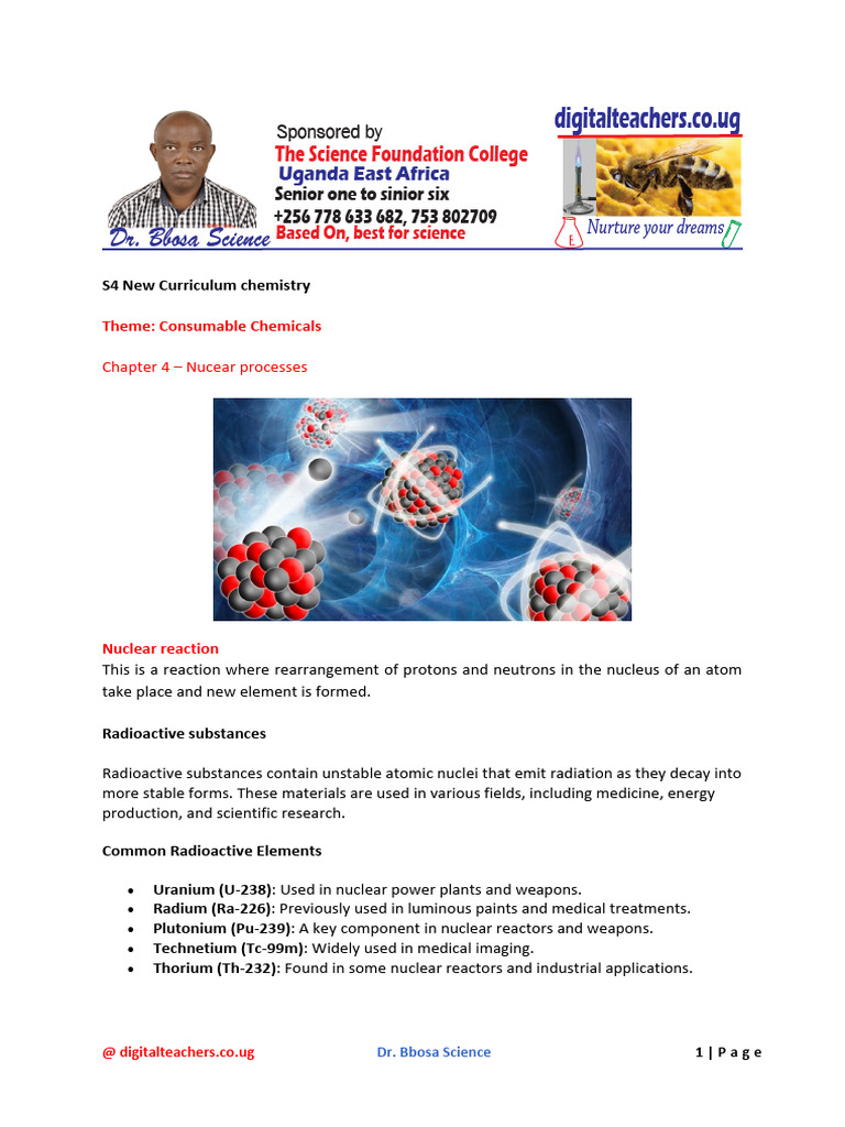 Nuclear Processes in Chemistry: A Guide | PDF | Radioactive Decay ...