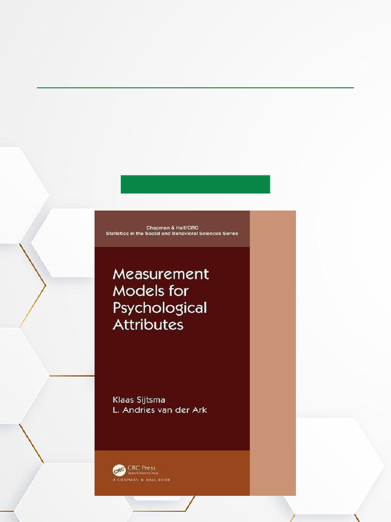 Measurement Models For Psychological Attributes Classical Test Theory ...