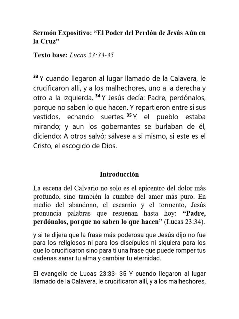El Poder del Perdón en la Cruz | PDF | Jesús | Perdón