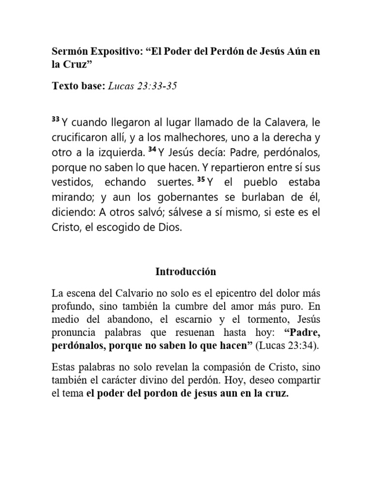 El Perdon de Jesus | PDF | Jesús | Perdón