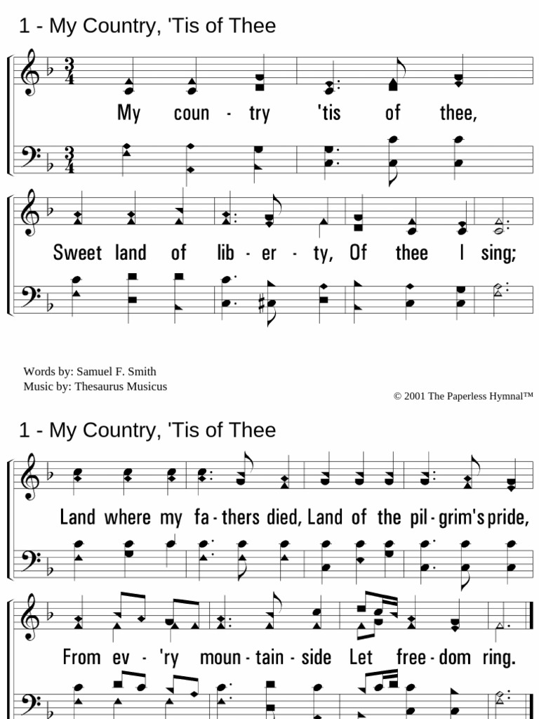My Country Tis of Thee | PDF