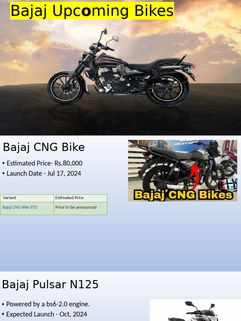 Upcoming Bajaj Bikes in 2024-2025 | PDF
