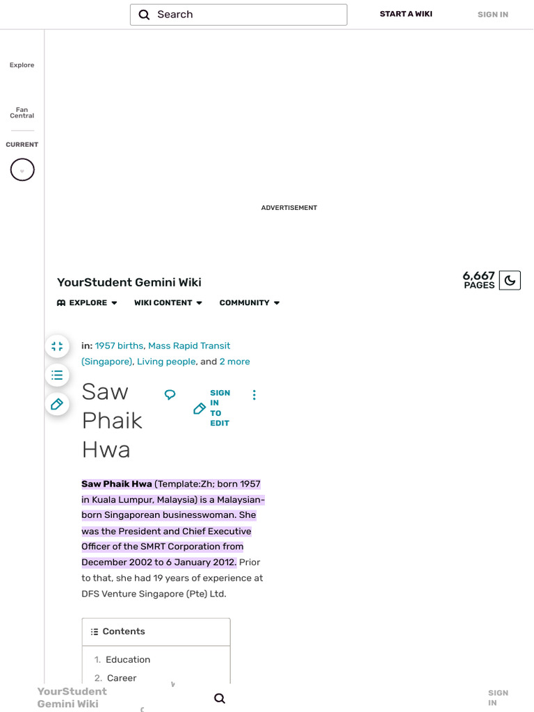 Saw Phaik Hwa: SMRT CEO Profile | PDF