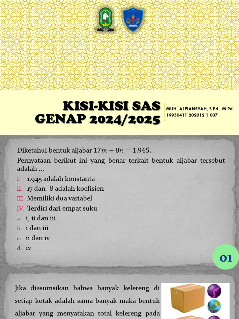 7 Kisi-Kisi Sas | PDF
