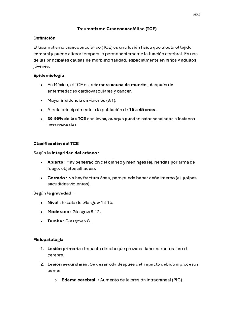 Repaso Neuro II | PDF | Lesión cerebral traumática | Tumor cerebral