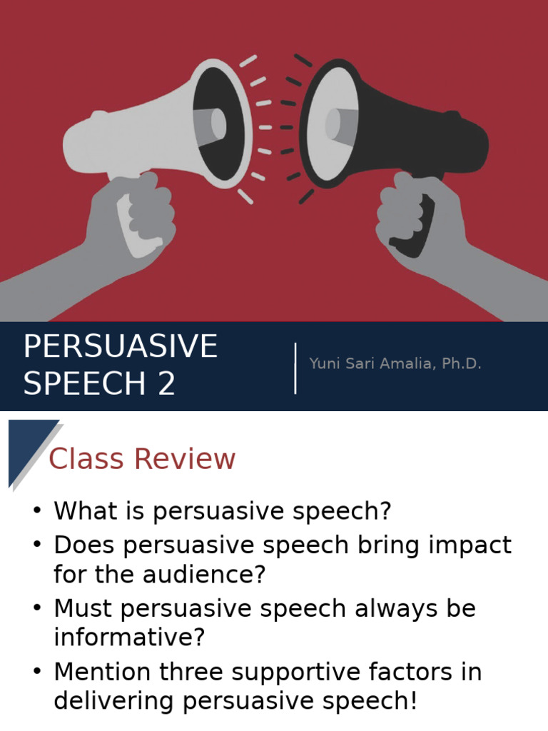 Pubspeak - Persuasive Speech 2 | PDF