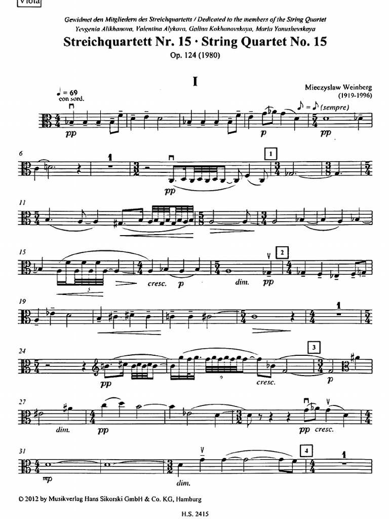 Quartetto D'archi No. 15 | PDF