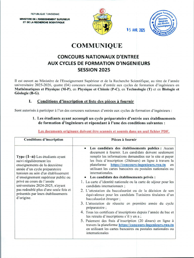 Communique CN2025 FR | PDF