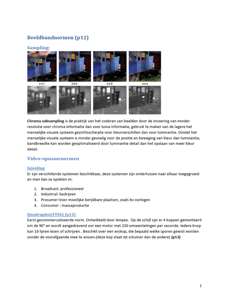 Samenvatting Videotechnieken 2 | PDF