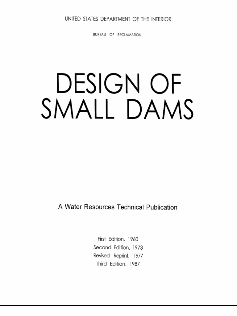 Design of Small Dams | PDF | Spillway | Water And The Environment