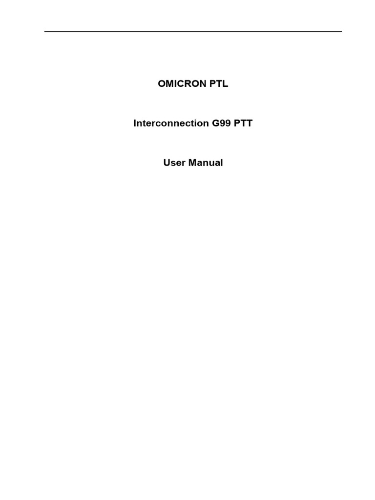 G99 Interconnection Testing Manual | PDF | Relay | Calibration