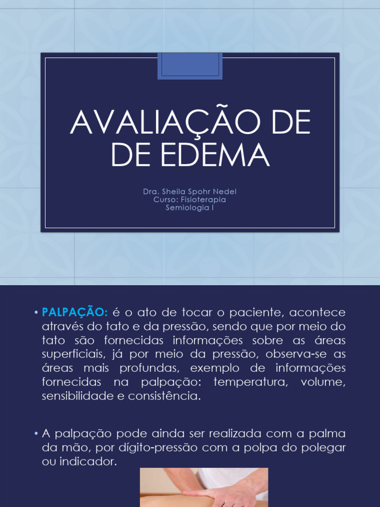 Avaliação e Classificação do Edema | PDF | Edema | Especialidades médicas