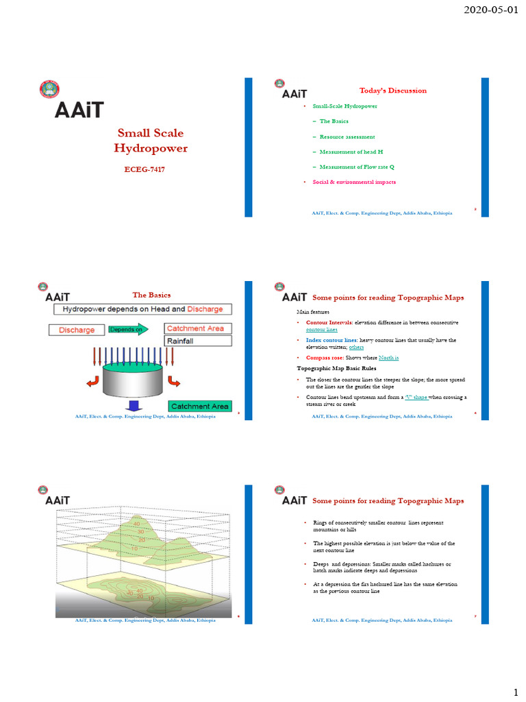 Small-Scale Hydropower Basics Guide | PDF | Hydroelectricity | Contour Line
