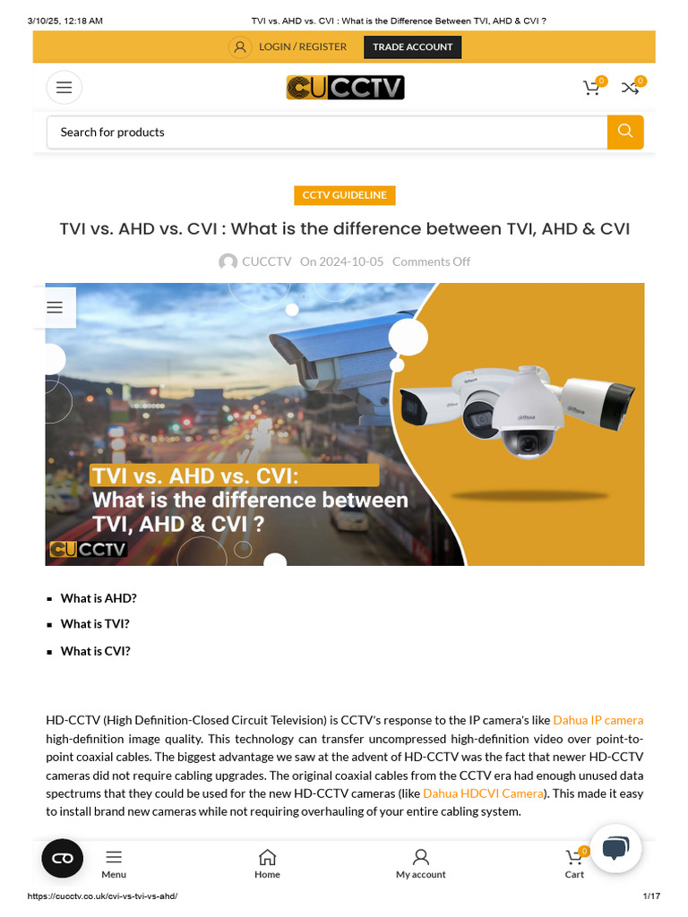 TVI vs. AHD vs. CVI - What Is The Difference Between TVI, AHD & CVI ...
