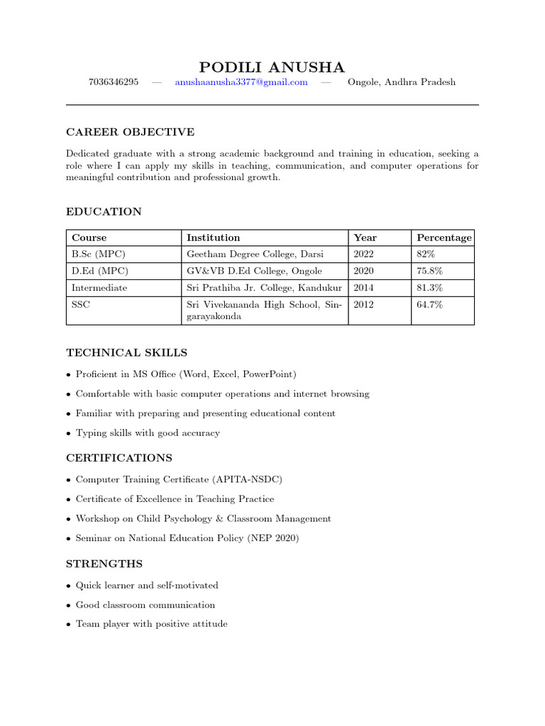 Vadina Resume | PDF