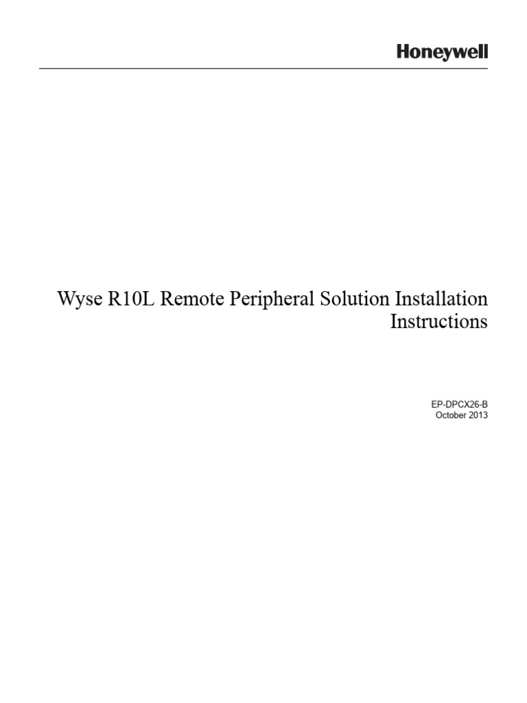 Wyse R10L Remote Peripheral Solution Installation Instructions EP-DPCX26 | PDF | Windows 7 | Usb