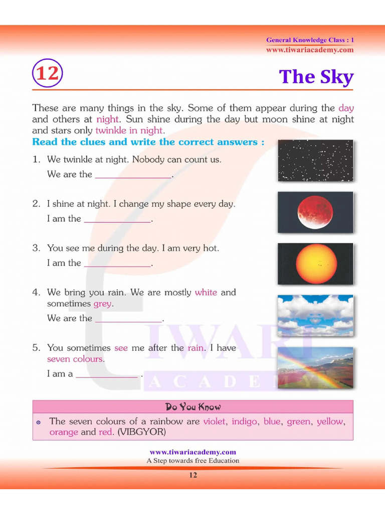 Class 1 GK Chapter 12.Jpg | PDF