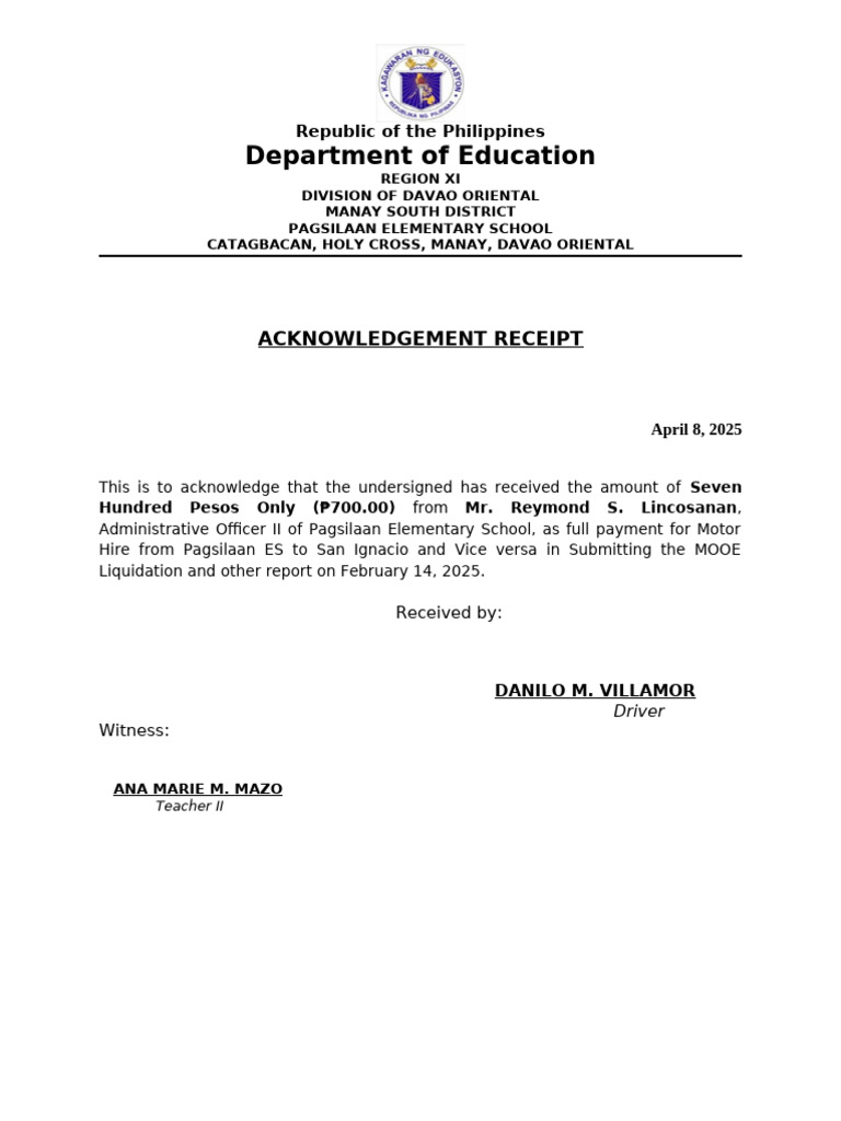 Acknowledgement Motor | PDF