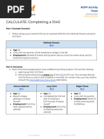 Completing a 1040: NGPF Answer Key | PDF | Irs Tax Forms | Public Finance