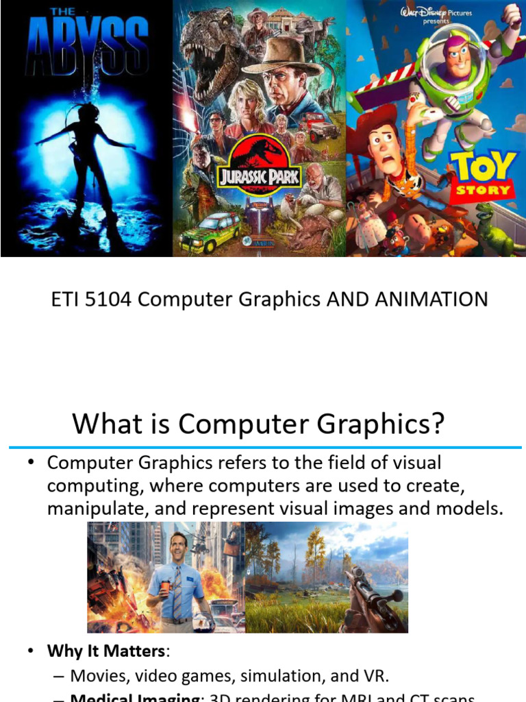 ETI 5104 - Lecture 1 - Introduction To Computer Graphics | PDF | Rendering (Computer Graphics ...
