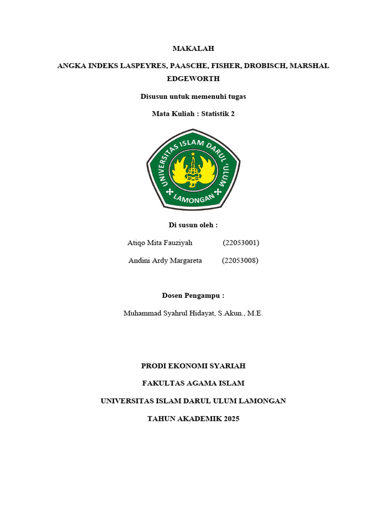 Metode Angka Indeks dalam Ekonomi | PDF