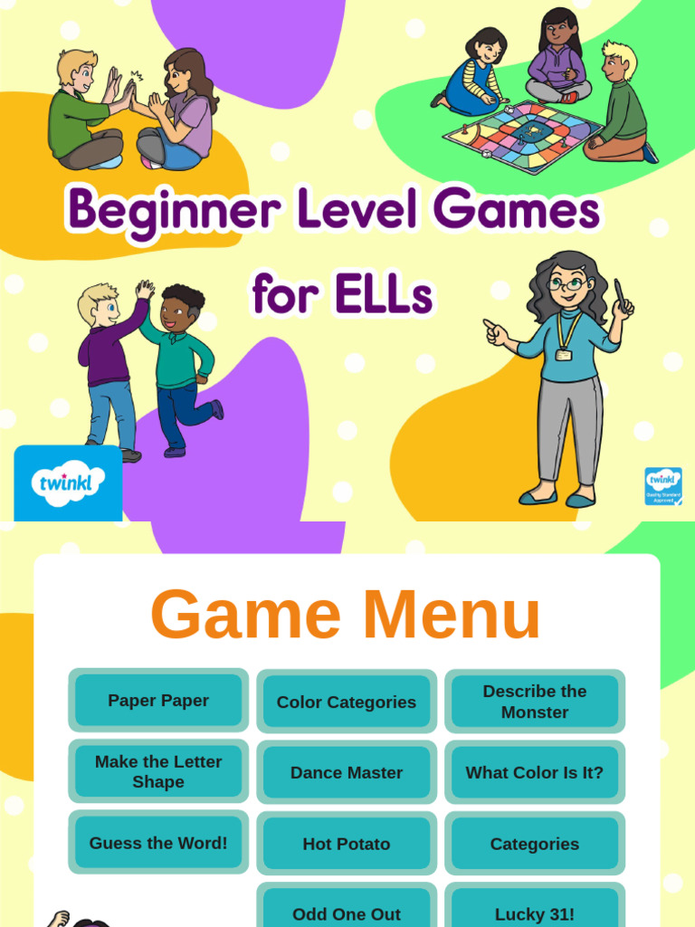 Beginner Level Games For Ells Powerpoint Google Slides Us e 1678294994 ...