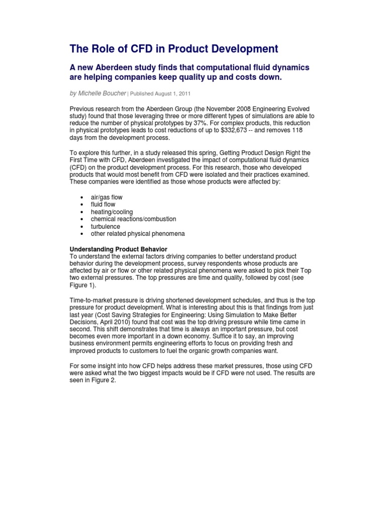Aberdeen CFD Report | PDF | Computational Fluid Dynamics | New Product ...
