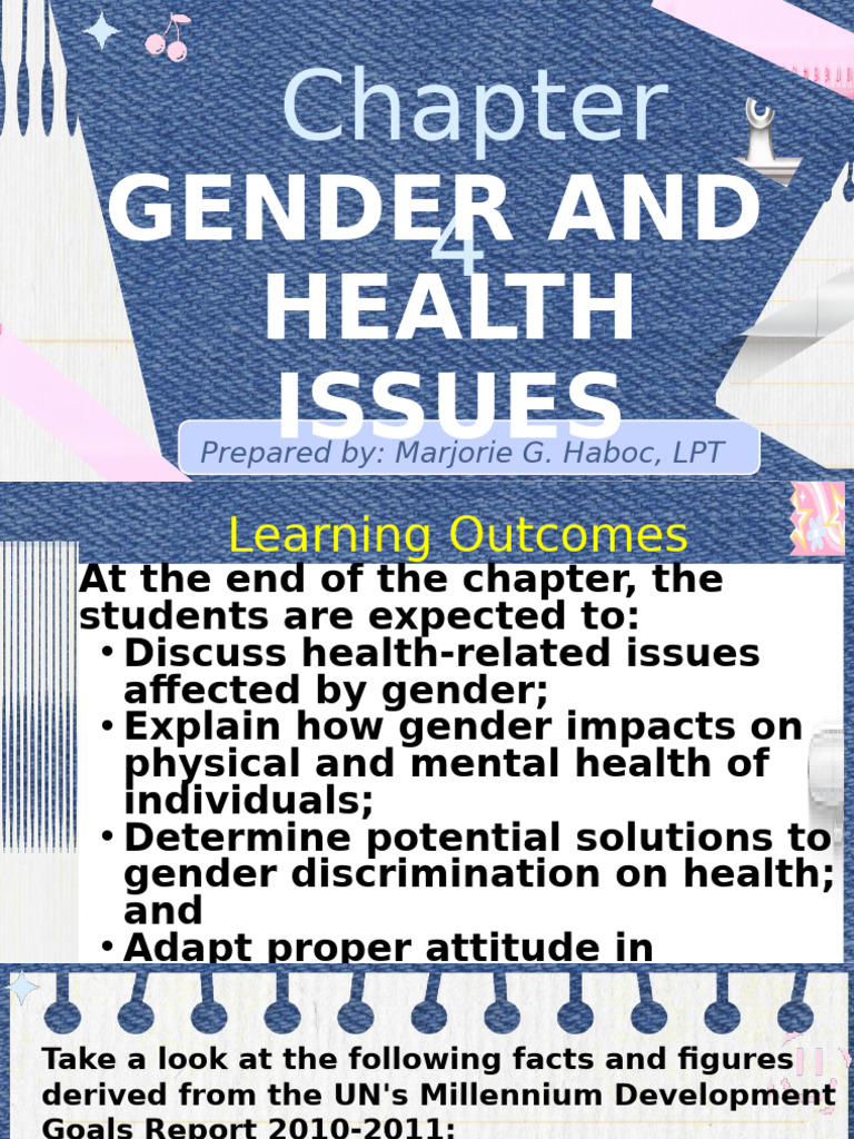 Chapter 4-Gender and Health Issues | PDF | Woman | Mental Disorder