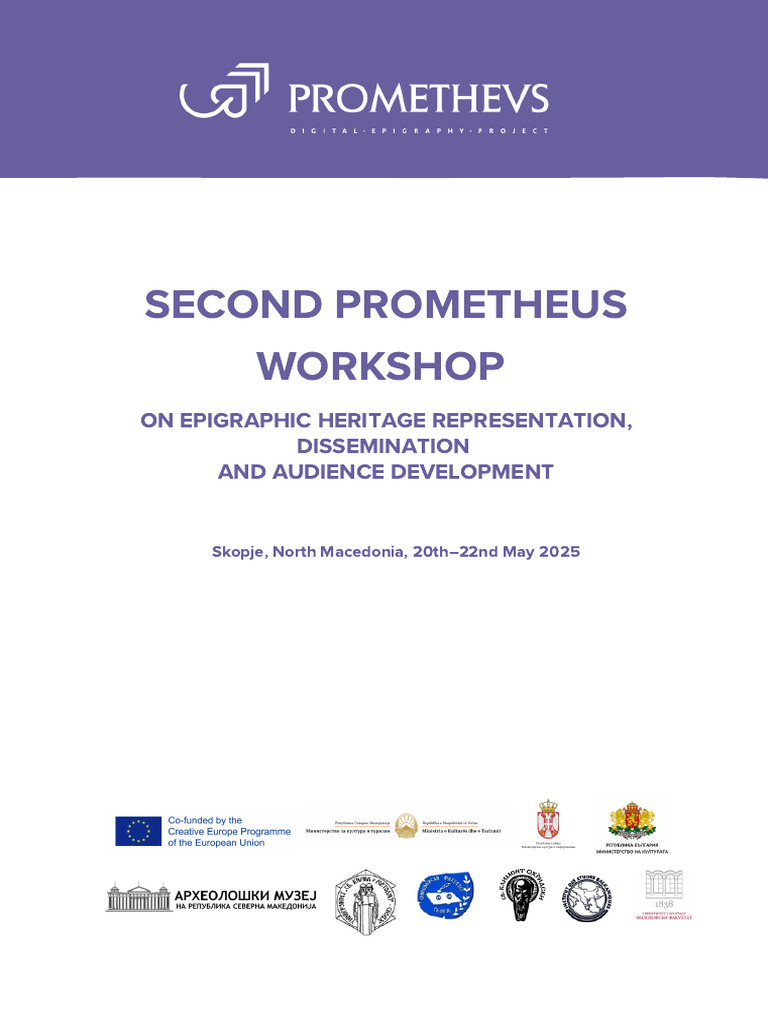 Second Prometheus Workshop - Programme | PDF | Epigraphy | Archaeology